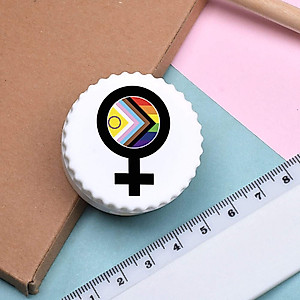 'Pride Flag on Female Symbol' Compact Pencil Sharpener (PS00035563)