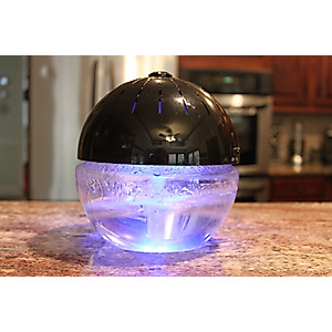 EcoGecko Earth Globe Air Revitalizer, Air Freshener, Room Aromatizer, Aroma and Essential Oil Diffuser with 10ML Lavender Oil (Black)