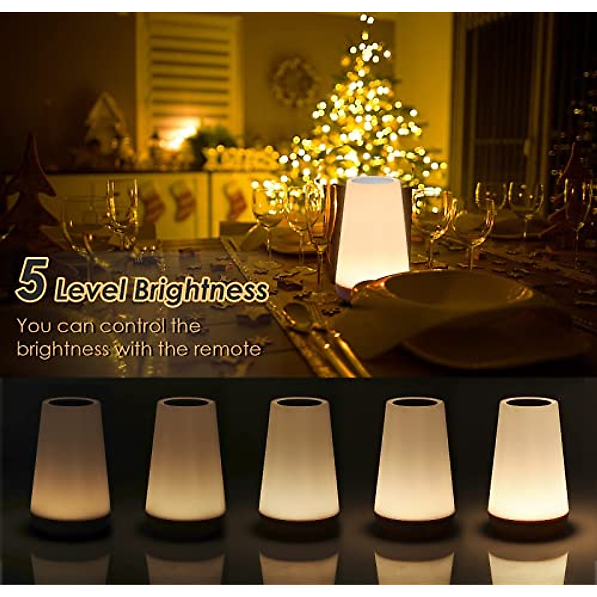 AMEXI Table lamp LED Touch Sensor Bedside lamp + dimmable Warm White Light,Used in lamp for Kids Room Room,Corridor, Living Room USB Rechargeable Night Light (Beige)