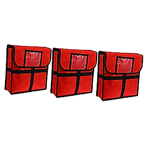 Cabilock Pizza Pizzazz 3pcs Para Comida Backpack Organizer Insert Alimentum Food Bag Pizza Transport Bags Camping Insulated Bag Tote Bag Pizza Bag Storage Bag Pizza Warmer Bag Red Totebags