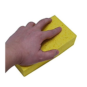 Cellulose Large Sponges for Cleaning, Multi-use Scrub, for Car, Boat and Kitchen, Pack of 3, Yellow, Environmentally Safe Biodegradable
