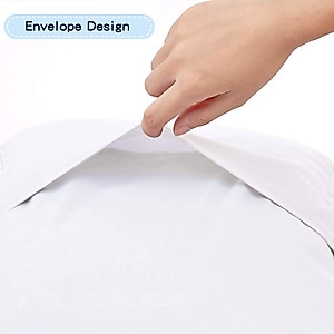 Aisawate 100% Cotton Toddler Pillowcase/Travel Pillowcase Pack of 2 Set 14x20 Inches with Envelope Closure - Hypoallergenic, Soft & Breathable Kid Pillow Case Cover Solid White