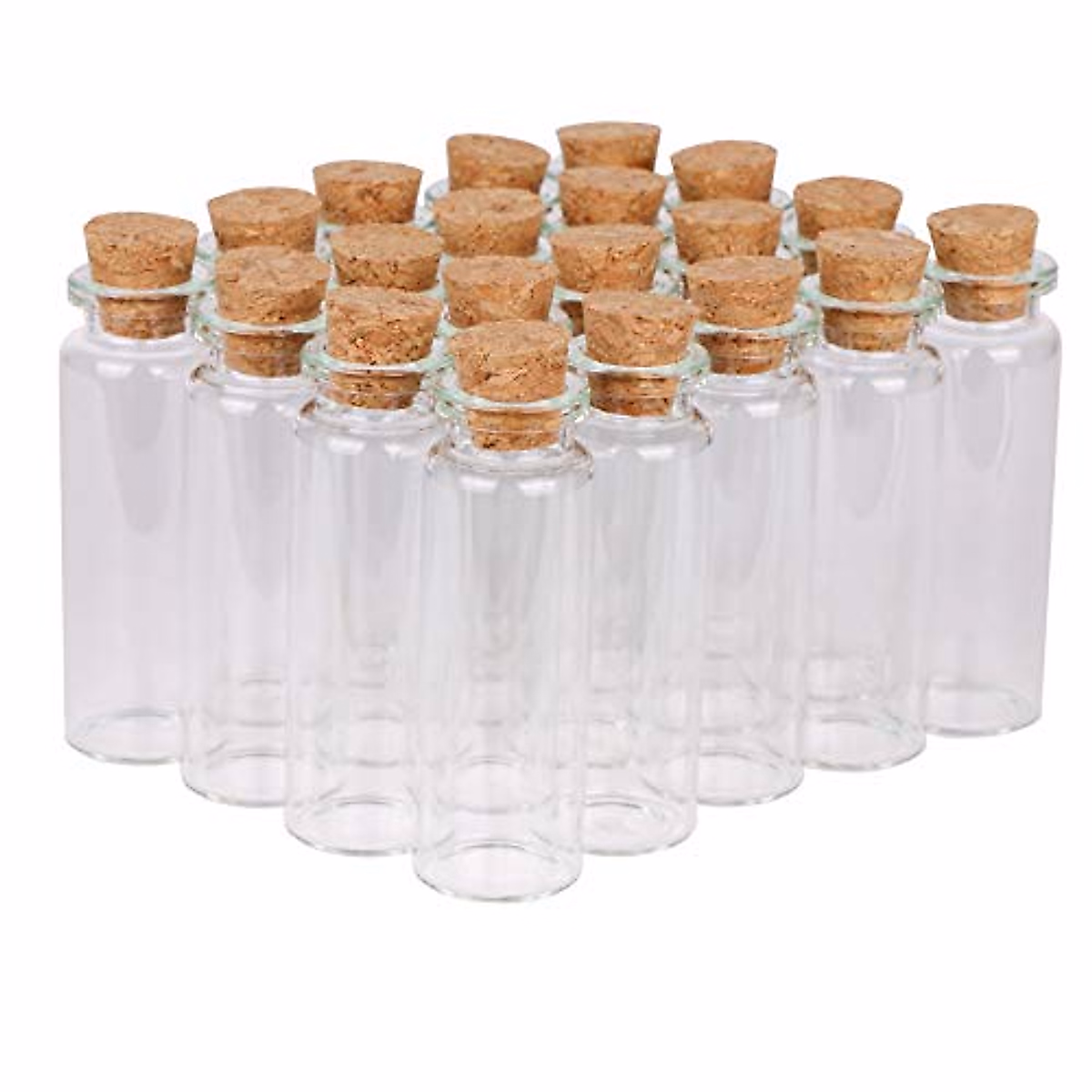 MaxMau 24 Sets 15ml Small Mini Glass Bottles with Cork Stoppers Tiny Vials for Wedding Favors Art Crafts DIY Decoration