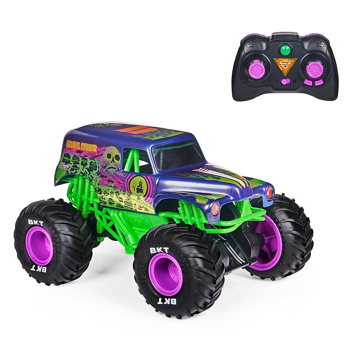 Spin Master 6060365 Monster Jam 1:15 Scale Official Grave Digger Freestyle Force Remote Control Monster Truck Toys