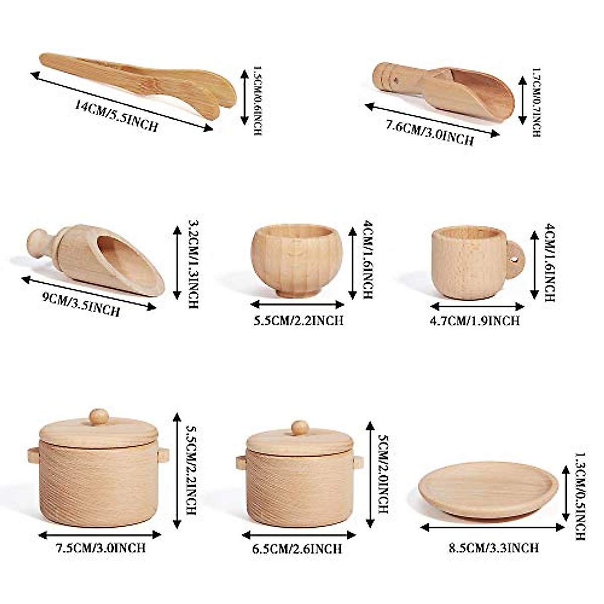 MONT PLEASANT Sensory Bin Toys for Toddlers Montessori Toys, Waldorf Toys, Pretend Play Dish and Tongs- Fine Motor Learning Toys for Sensory Table Activities