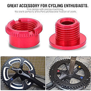 Crank Bolts Aluminum Alloy Crankset Single Chainring Bolts and Nuts for Outdoor Mountain Road (Red)