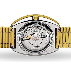 Rado DiaStar Original Swiss Automatic Watch with Stainless Steel Strap, Gold, 21 (Model: R12064253)
