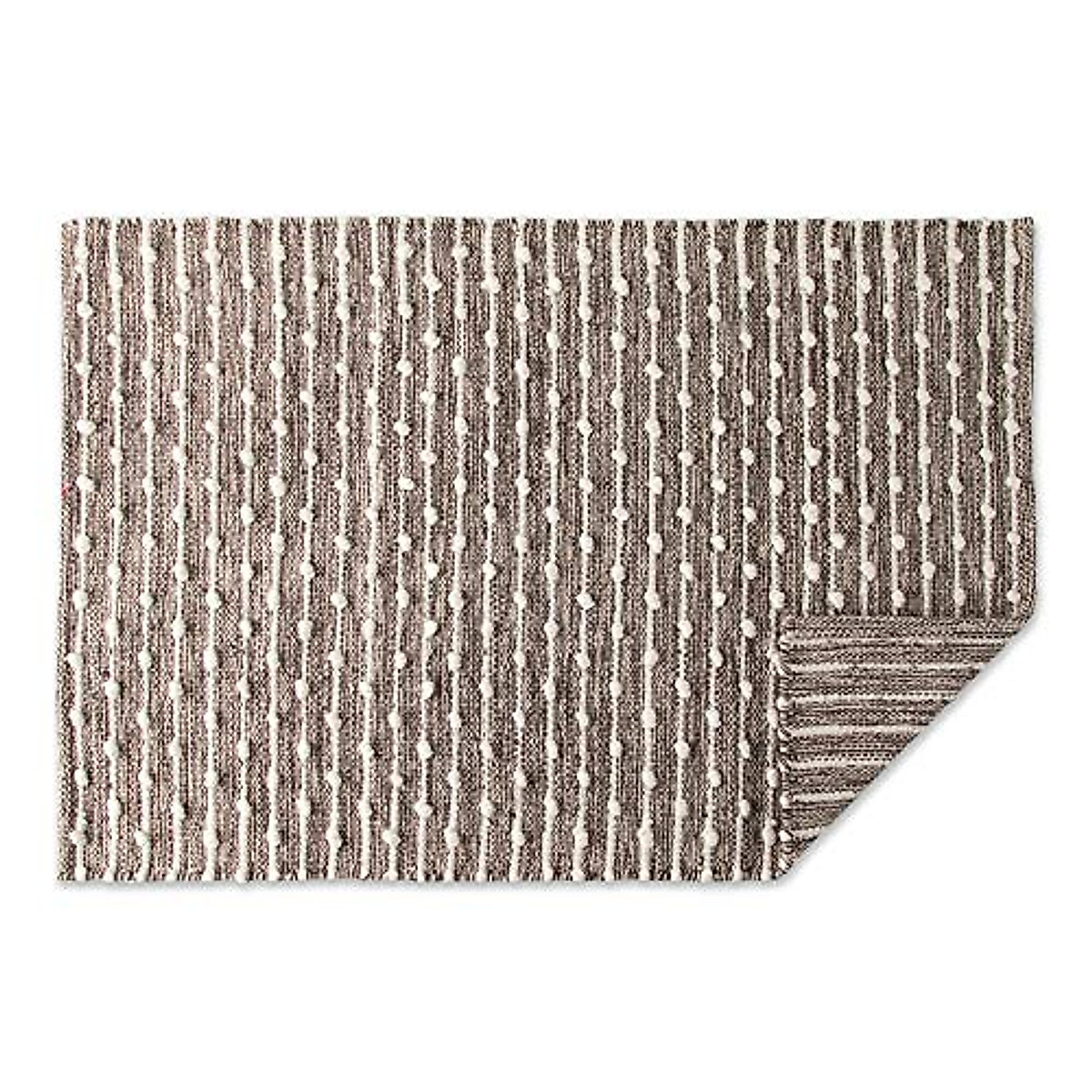DII Slub Rug Collection Recycled Cotton Loop, 2x3', Stone