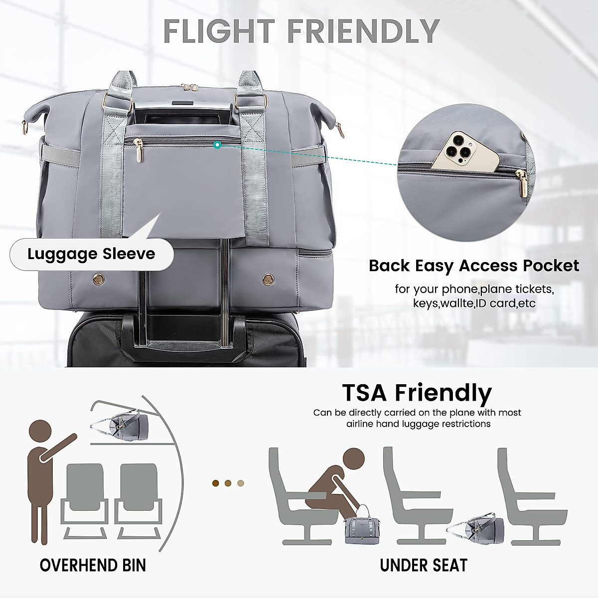 Gym Bag for Women LOVEVOOK Travel Duffel Bag with USB Charging Port,Weekender Bags for Women with Shoe Compartment,Carry on Overnight Bag with Toiletry Bag,Hospital Bags for Labor and Deliver