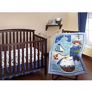Little Bedding 3 Piece Comforter Set, Baby Buccaneer