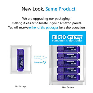 Micro Center SuperSpeed 5 Pack 64GB USB 3.0 Flash Drive Gum Size Memory Stick Thumb Drive Data Storage Jump Drive (64G 5-Pack)