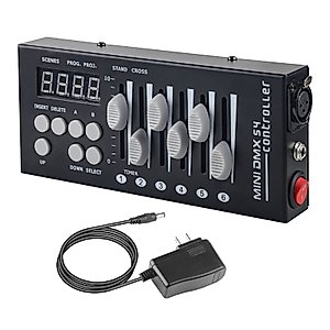 Dmx Controller 54 Channel Dmx Light Controller for Dj Lights, Small Dmx Controllers Mini Dmx 512 Controller for Led Lights, Dmx512 Lighting Controller Dmx Control Board for Stage Lights Dmx Console