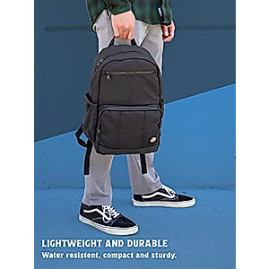 Dickies Journeyman Extra Large Capacity Backpack Classic Logo Water Resistant Casual Daypack for Travel Fits 15.6 Inch Notebook (Black)
