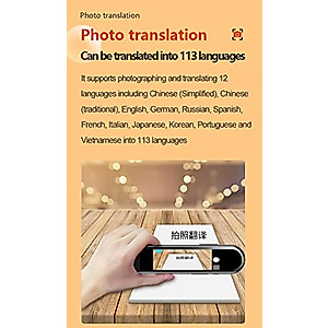 Language Translator with Camera, 5.0 LCD Touchscreen, Camera & Voice Translator, Translator Pen Scanner, OCR Reading Pen with Text to Speech, WiFi Connection, 112 Languages