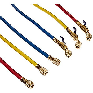Yellow Jacket GIDDS-505049 Charging Hose Set 60" with Compact Ball Valve