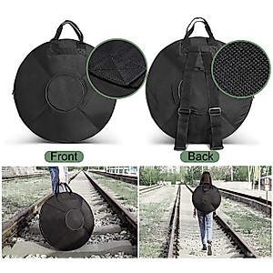 15 Notes Steel Tongue Drum, 14 Inch Harmonic Handpan Drum Percussion Instrument with Mallets Travel Bag for Meditation,Women's Yoga Steel Tongue Drum (WHITE)