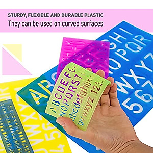 Mr. Pen Letters and Numbers Alphabet Templates, Letter Stencils, Pack of 5