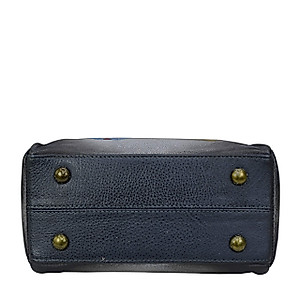 Anuschka Women’s Genuine Leather Zip Around Travel Organizer - Hand Painted Exterior - Calaveras de Azúcar