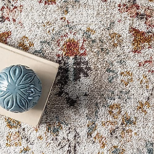 nuLOOM Rose Persian Vintage Area Rug, 4' x 6', Beige