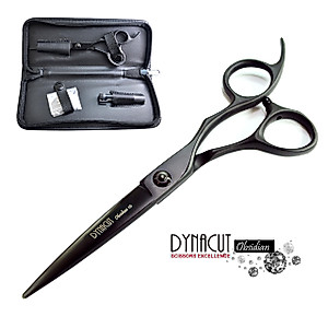 Professional Hair Scissors Salon Shears 6 Inch, Extremely Sharp 440C Blades, DynaCut Razor Sharp Haircutting Shears Hairdressing Scissors with Cleaning Oil and Leather Protection Sleeve