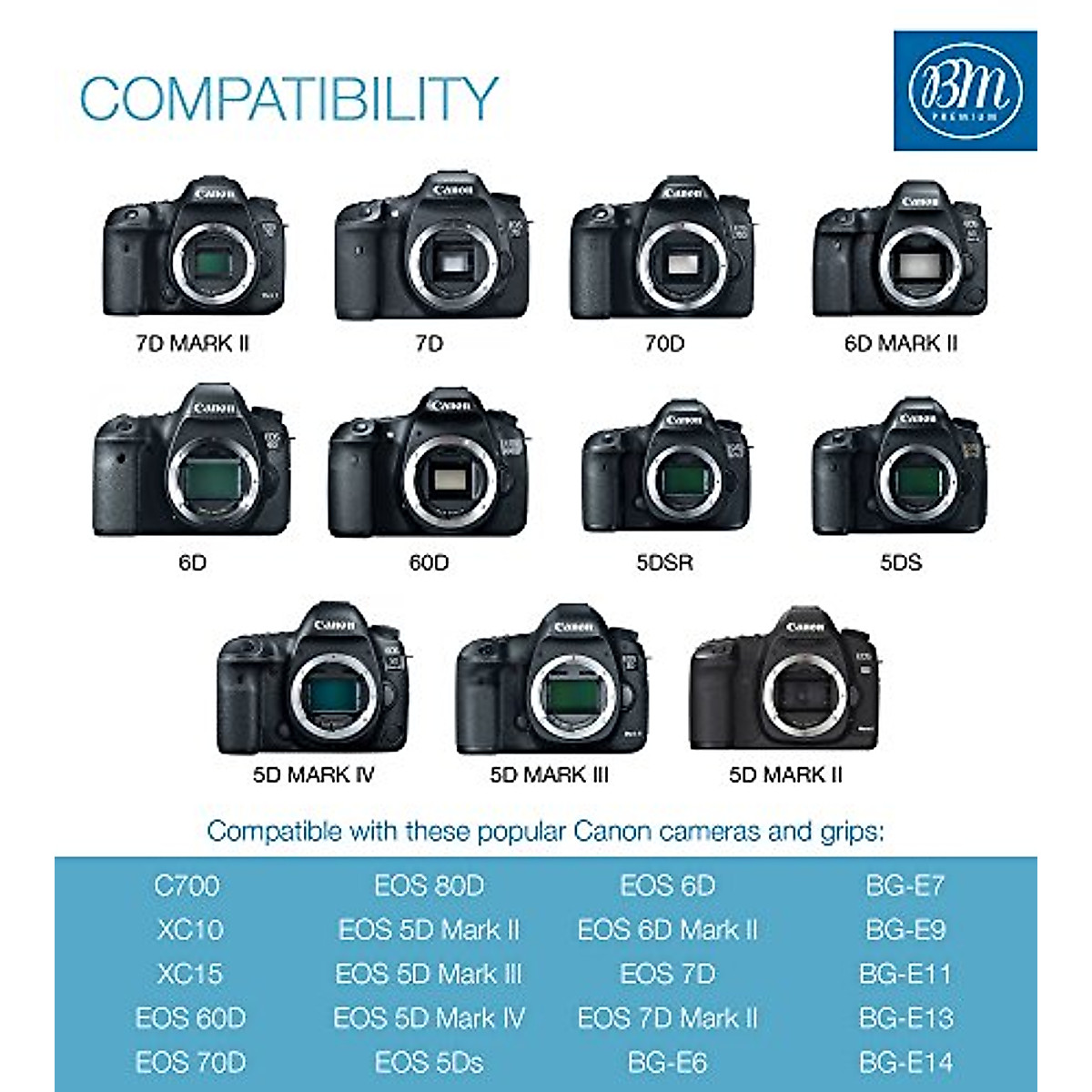 BM Premium 2 Pack of LP-E6NH High Capacity Batteries and Dual Bay Battery Charger for Canon EOS R EOS R5 EOS R6 EOS R6 II EOS R7 EOS 90D EOS 60D EOS 70D EOS 80D EOS 6D II EOS 7D EOS 7D Mark II Cameras