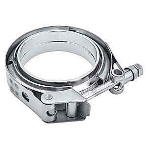 EVIL ENERGY V Band Clamp Quick Release Stainless Steel with Flange Male Female Mild Steel 2.5 Inch
