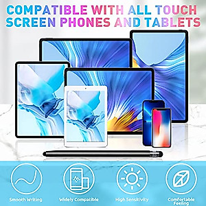Stylus Pens for Touch Screens,4 Pack Touchscreen Pen 2 in 1 Rubber Stylus Touch Pen for Tablets, iPad Mini, iPad Pro, iPad Air, Smartphones, Samsung Galaxy