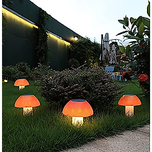 Solar Mushroom Lights Outdoor Ground LED Landscape Lights Light Sensor Light, Waterproof Solar Lights for Garden,Backyard,Step,Grass Ground(1 Pack, Warm White)