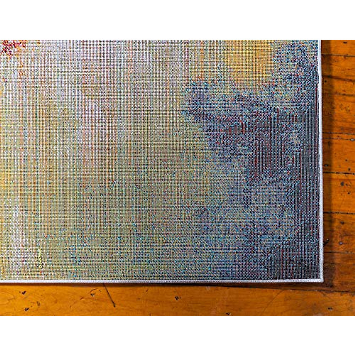 Unique Loom Lyon Collection Colorful Modern Abstract Watercolor Tree Area Rug, 3 ft 3 in x 5 ft 3 in, Ivory/Pink