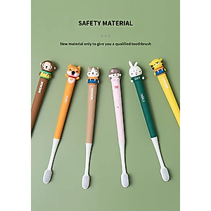 6 Packs Children's toothbrushes Super Soft Cute Animal Children's toothbrushes, Animal Companion Brushing, Boys and Girls Toddler toothbrushes - Suitable for Ages 6 and up