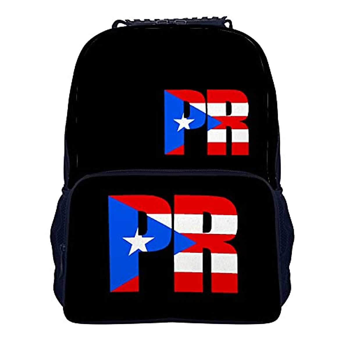 Puerto Rican Flag 16 Inch Backpack Laptop Shoulder Bag Casual Daypack For Book Shopping traveling camping