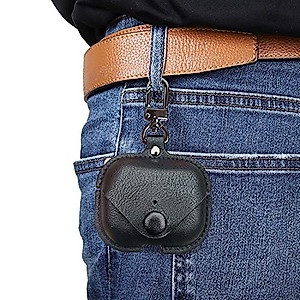 MODOS LOGICOS Charging Case Cover for Apple Air Pods Pro, Leather Case with Secure Snap-Fastener Compatible with Apple AirPods Pro 1st (2019) / AirPods Pro 2nd (2022) Charging Case - Black