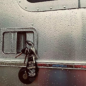 Camper Keychains 2 Pack Keys To The Camper Plastic Retro Camper Key Chain Set Black And White Camping Key Rings Couple Keychains