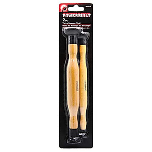 Powerbuilt 2 Pieces Double Ended Cup Valve Grinder Tool Set, Lapping Valves and Seats, Hardwood Handles 648848