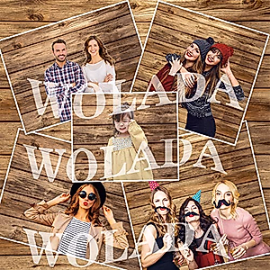 WOLADA 7x5FT Rustic Wood Wall Backdrop Natural Brown Wooden Board Photography Background Baby Shower Birthday Party Cake Table Decoration Banner Backdrops Photo Booth Prop 11839
