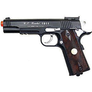 500 fps new full metal wg airsoft m 1911 gas co2 hand gun pistol w/ 6mm bb bbs(Airsoft Gun)