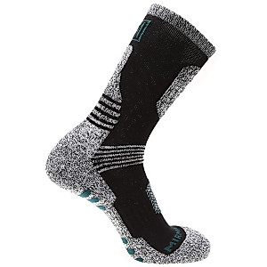 MIRMARU Men’s 5 Pairs Hiking Socks- Multi Performance Moisture Wicking Outdoor Sports Hiking Crew Socks (M252-LARGE)