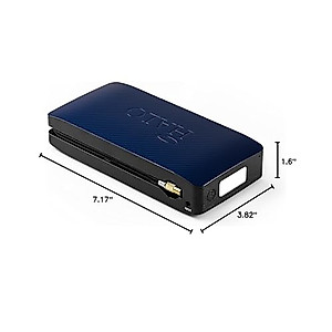 Halo Automotive Bolt Air 58830 mWh Portable Emergency Power Kit with Tire Pump, 4 Interchangeable Nozzles, Extra Accessory Kit, Car Jump Starter, and Charger - Blue Graphite