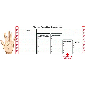 Pocket Size Daily Task Planner Insert, Sized and Punched for Pocket Notebook (3.25" x 4.75")
