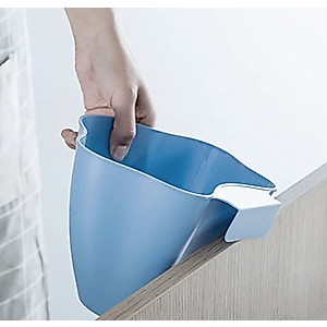 Muellery Hanging Kitchen Waste Bin Over-Cabinet Garbage Bowl Trash Can Collecting Food Scraps Pink TPKS79788Pink