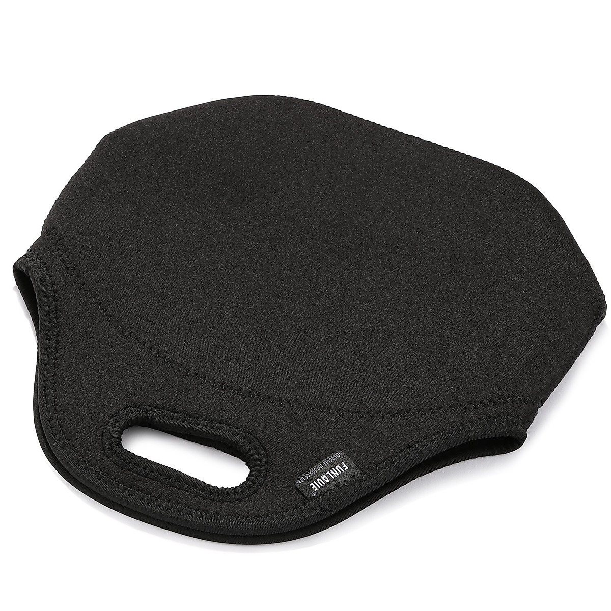 Black 4mm Neoprene Lunch Bags for Men Small Insulated Tote Bag With Zipper for Adults Women - FUNLAVIE