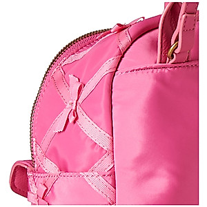 Betsey Johnson Women's Bow-Peep Nylon Mini Backpack, Pink, One Size