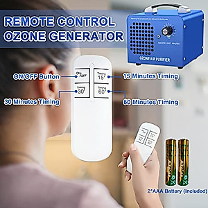 CAMECO Ozone Generator 10,000mg/h, Remote Control Portable O3 Ozone Machine, Commercial Small Ionizer for Home, Office, Basement, Garage, Cars, Pets, Smoke