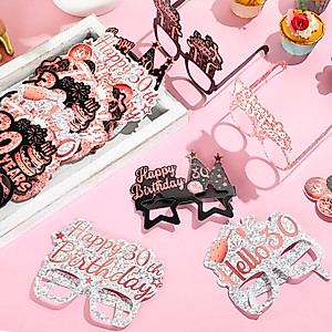 Faccito 36 Pcs 30th Birthday Decorations for Her Pink 30th Gifts for Women Photo Props 1995 Birthday Party Decorations Favor Supplies for Women