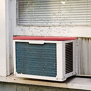 Goodhoily Air Conditioner Drip Cushion Pink & AC Rain Cover,24" x 19 5/10" x 4/5"