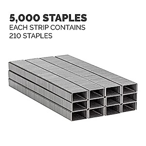 Fellowes 5010801 Standard Staples for Desk Stapler, ¼" Length, 210/Strip, 5,000/Box