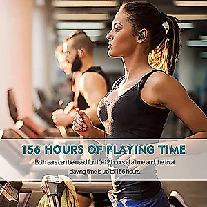 DUOTEN Waterproof Wireless Earbuds, Bluetooth 5.0 Wireless Headphone 156H Playtime Hi-Fi Stereo Sound, IPX7 Waterproof in-Ear Wireless Earphones w/Mic LCD Digital Display 2200mAh Rechargeable Case