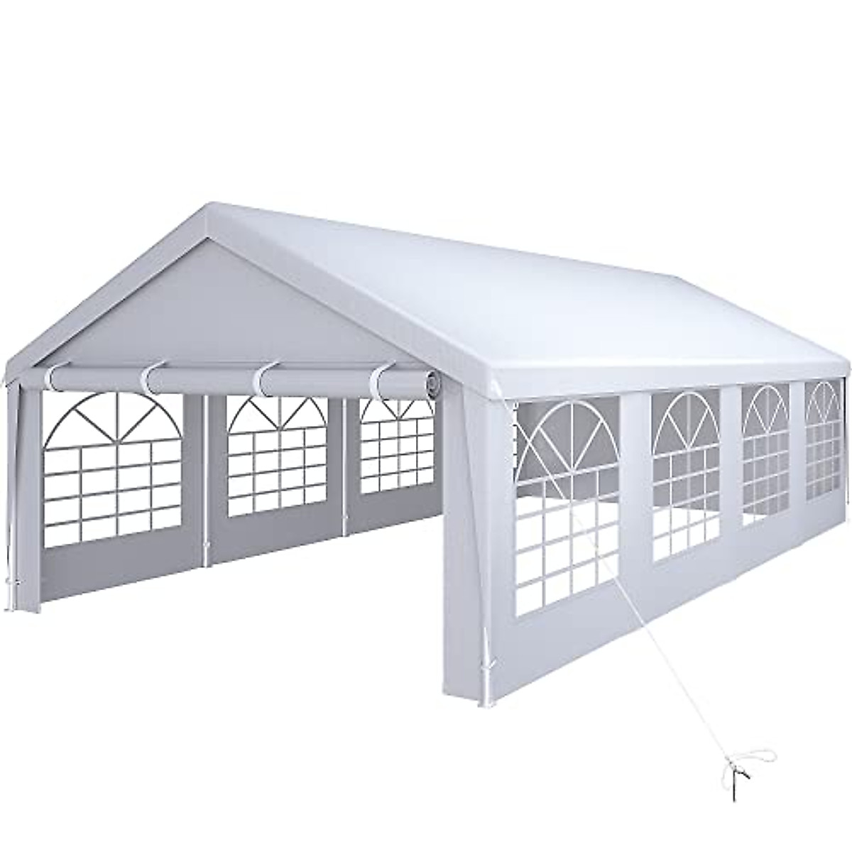 YITAHOME 13'x 26' Party Tent Heavy Duty Wedding Tent Outdoor Canopy Event Shelters Upgraded Galvanized Carport with Removable Sidewall Windows for Commercial, Parties, White