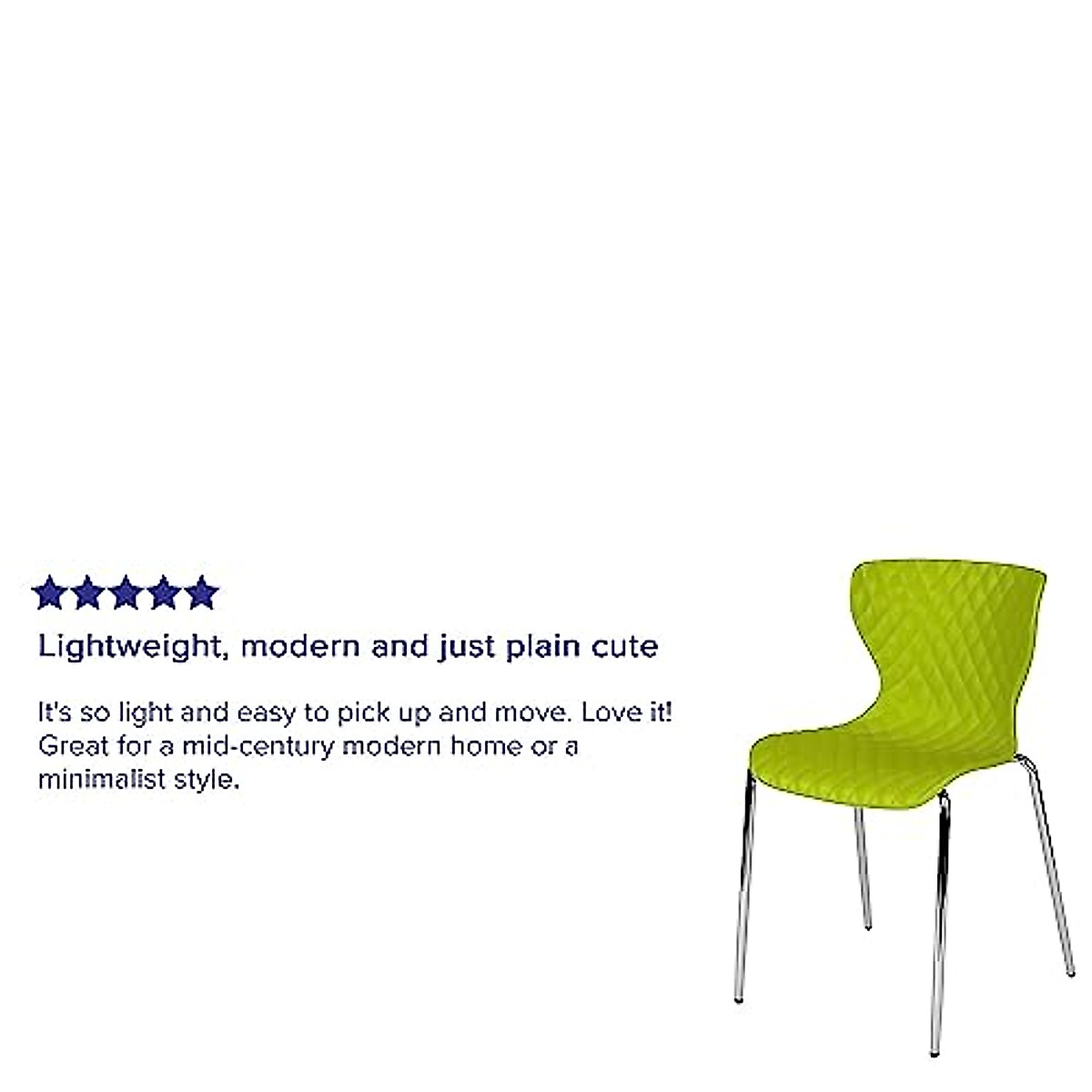 Flash Furniture 4 Pack Lowell Contemporary Design Citrus Green Plastic Stack Chair