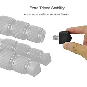 Foto&Tech Universal Anti-Slip 3/8" Rubber Foot Spike Compatible with Andoer Benro Gitzo Induro Kingjoy Manfrotto Weifeng RRS 3/8"-16 Thread Tripod Monopod on Smooth Uneven Surface 30mm x 40mm (3 PCS)